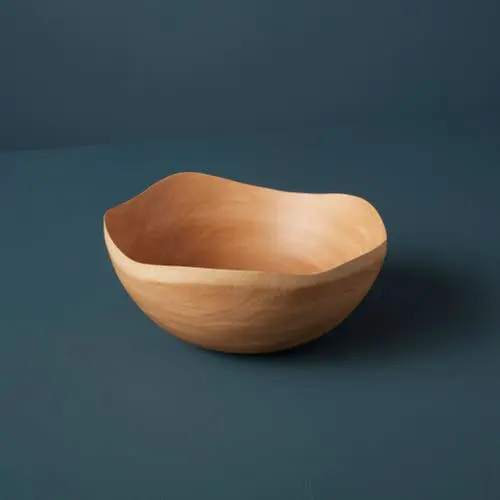 BE HOME Kiln Wood Wave Edge Bowl