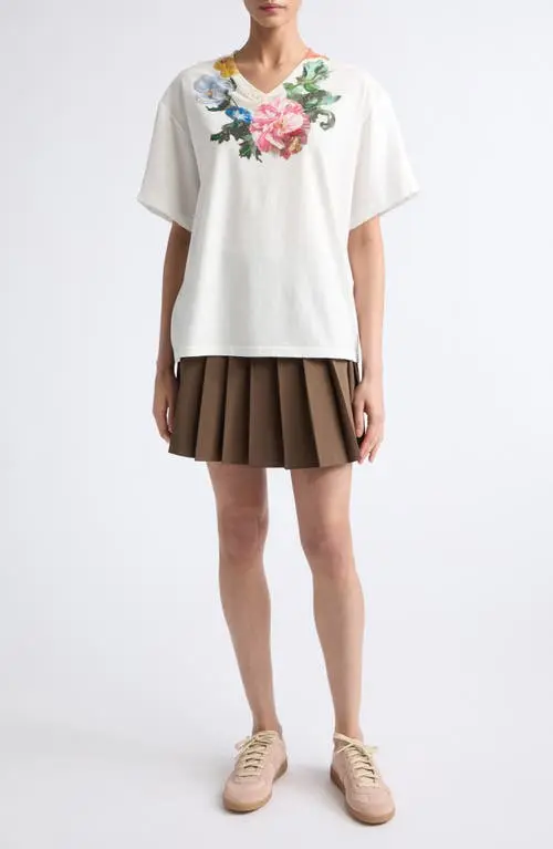 MAISON MARGIELA Pleated A-line Miniskirt - Brown