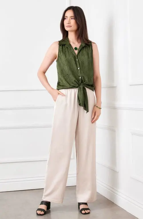 Karen Kane Satin Wide Leg Pants