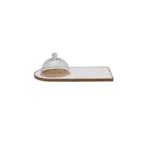 BE HOME Madras Classic Cheese Cloche - Clear