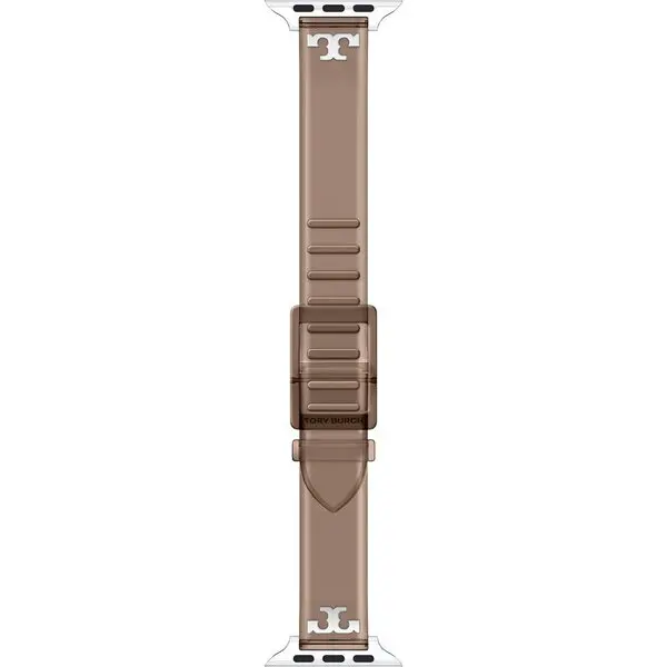 Tory Burch The Single T Jelly 16mm Apple Watch® Watchband - Brown