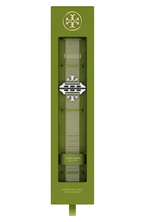 Tory Burch The Single T Jelly 16mm Apple Watch Band - Clear
