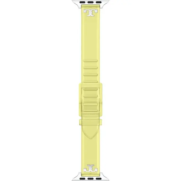 Tory Burch The Single T Jelly 16mm Apple Watch® Watchband - Yellow