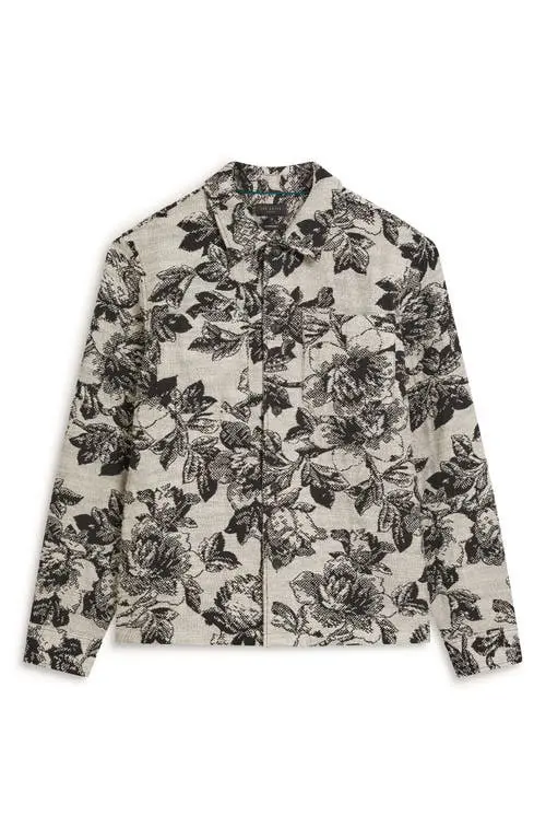 Ted Baker London Mairis Floral Jacquard Button-up Overshirt