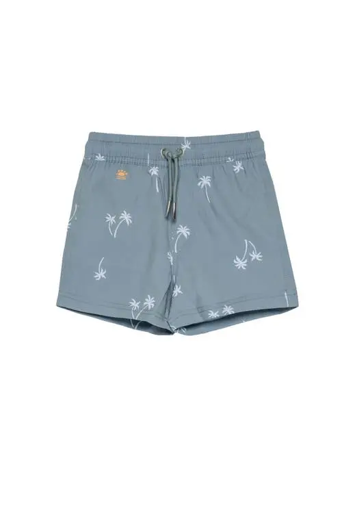 GOTTEX MENS Gottex Beach Bound Palm Tree Print 5" Inseam Swim Trunks - Multi-green