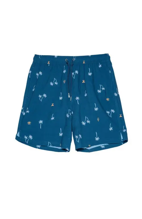 GOTTEX MENS Gottex Beach Bound 9" Swim Trunks - Multi-navy