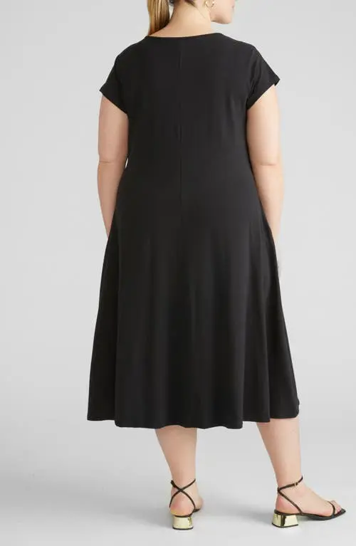 Universal Standard Danna Jersey V-neck Midi Dress