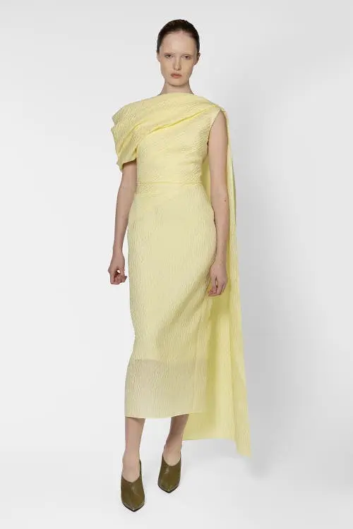 ROKSANDA Maite Asymmetric Textured Midi Dress