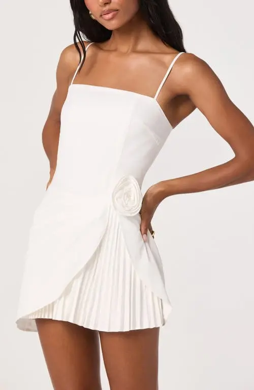 Astr The Label Blake Rosette Embellished Pleated Minidress