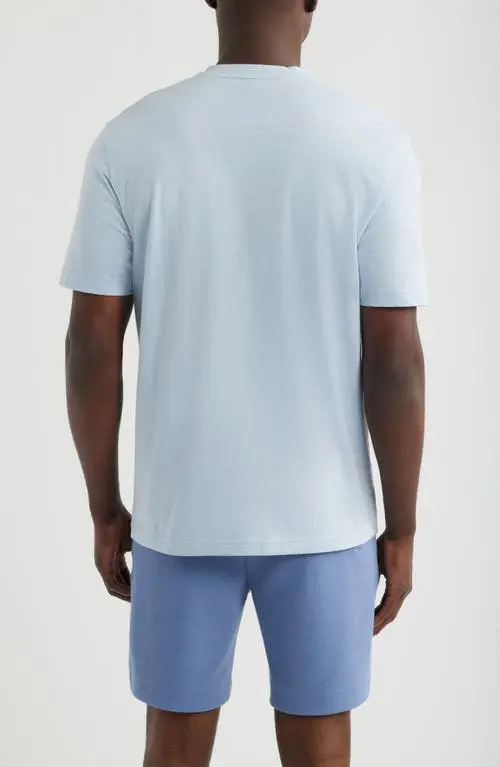 BOSS Terrace Logo Cotton Graphic T-shirt - Open Blue