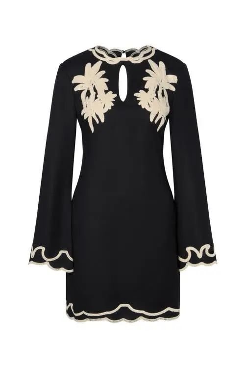 MALINA Henny Embroidered Mini Dress