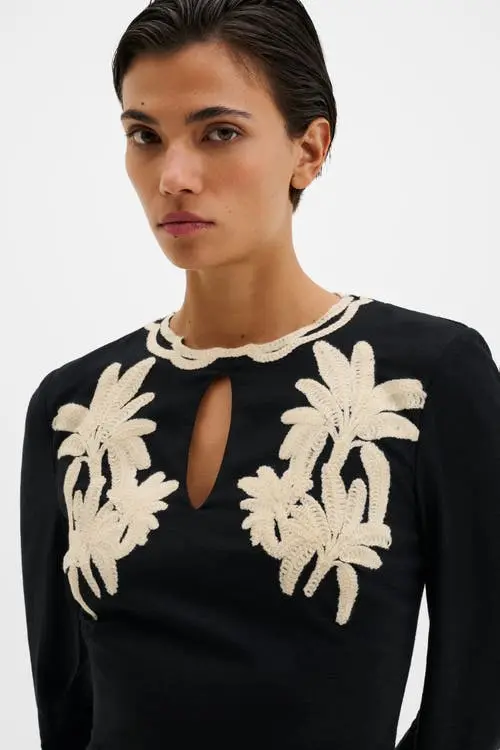 MALINA Henny Embroidered Mini Dress