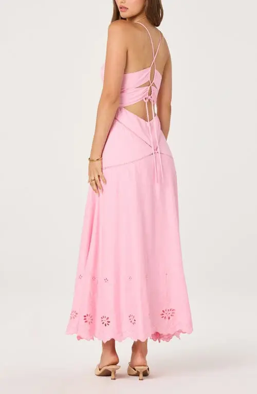 Astr The Label Lainey Linen Blend Dress - Pink