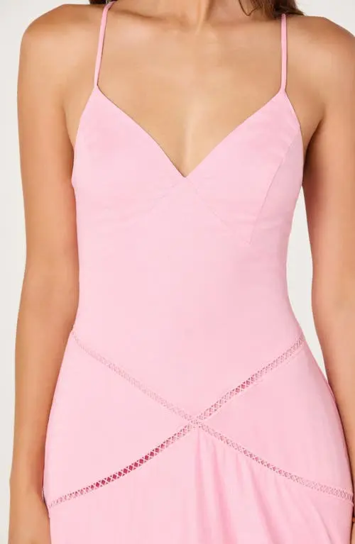 Astr The Label Lainey Linen Blend Dress - Pink