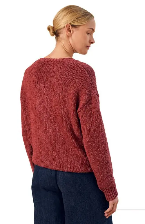 CELTIC & CO. Slub Knit Button Detail Sweater - Clay