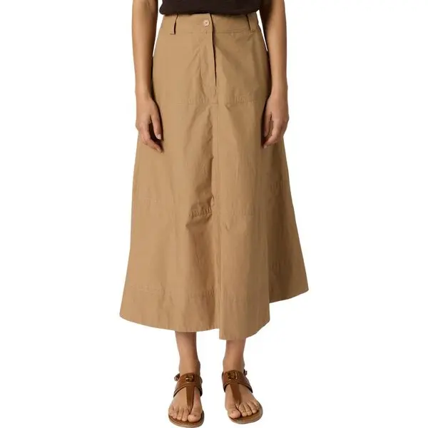 22535459 Jina High Waist A-line Midi Skirt - Caramel