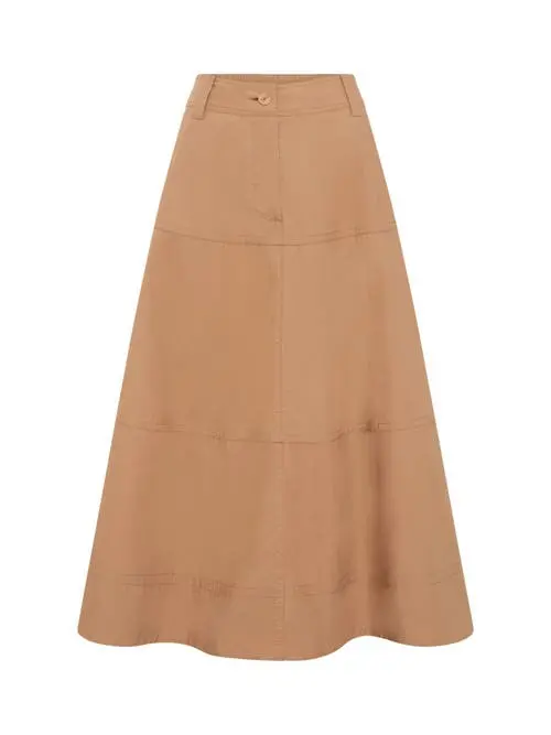 Gerard Darel Jina High Waist A-line Midi Skirt