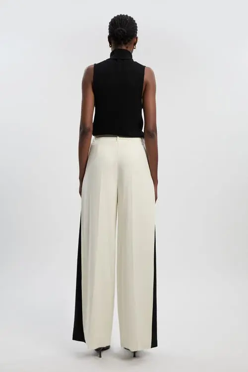 Karen Millen Contrast Wide Leg Trousers