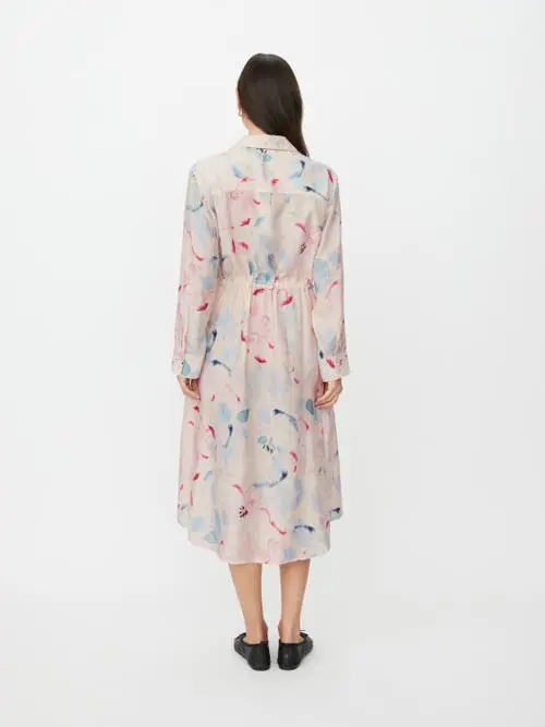 MASAI COPENHAGEN Manova Floral Print Midi Shirt Dress