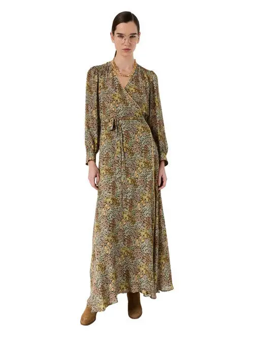 22535459 Draped Wrap Maxi Dress