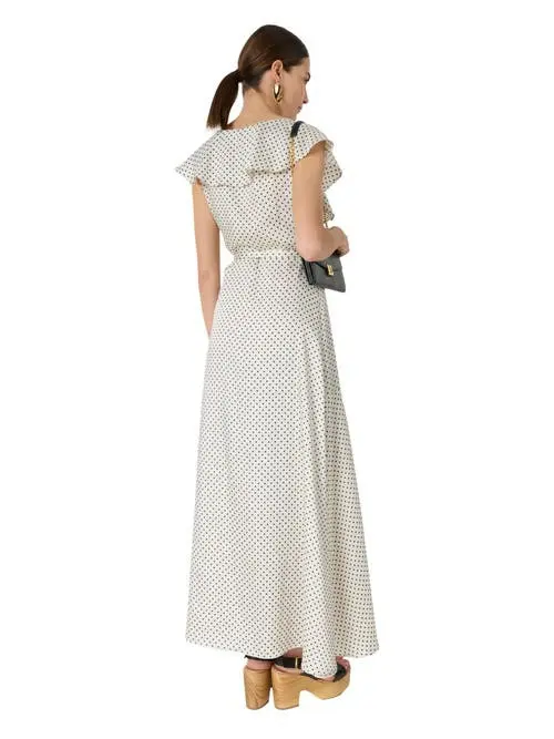 22535459 Ruffled V-neck Maxi Dress