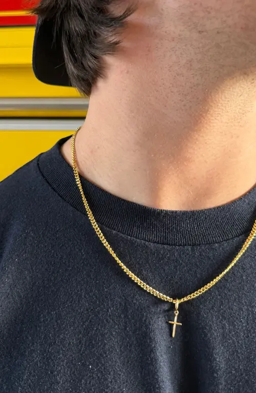NICKEL & SUEDE Cross Charm - Gold