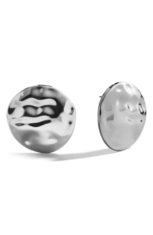 Baublebar Odette Hammered Disc Earrings - Silver