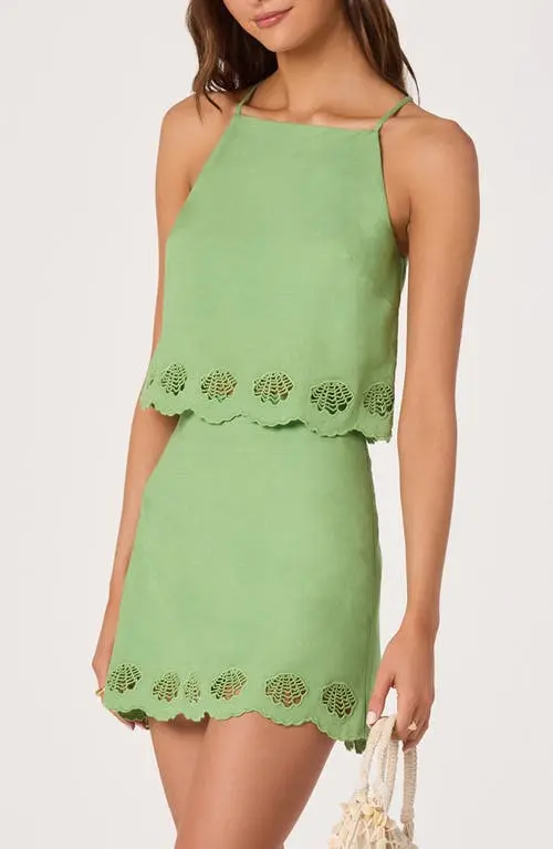 Astr The Label Taniya Cropped Embroidered Top
