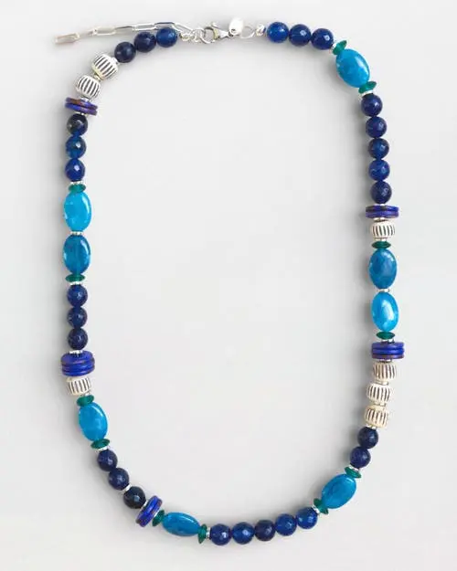 BY LILLA Beaded Necklace - Cobalt