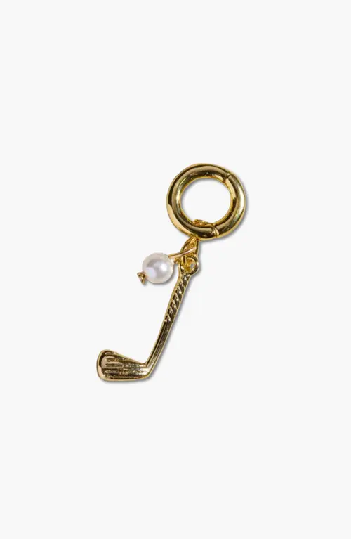 NICKEL & SUEDE Golf Club Charm Pendant - Gold