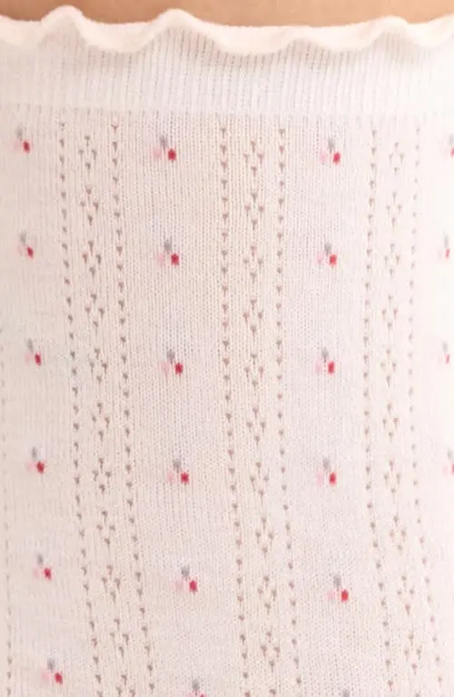 CASA CLARA Margot Pointelle Crew Socks