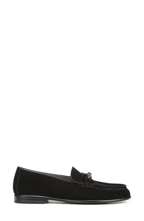 Franco Sarto Maris Suede Chain Loafer - Black