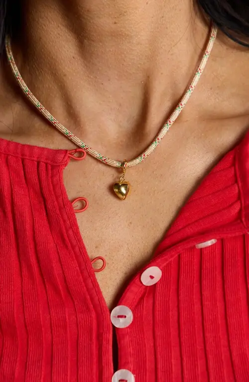 NICKEL & SUEDE Puffy Heart Charm