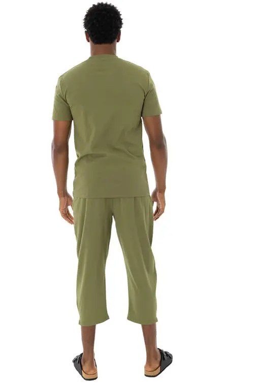 DAI MODA Tony Crop Leisure Pant - Army