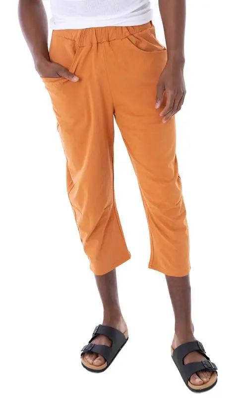 DAI MODA Tony Crop Leisure Pant - Rust