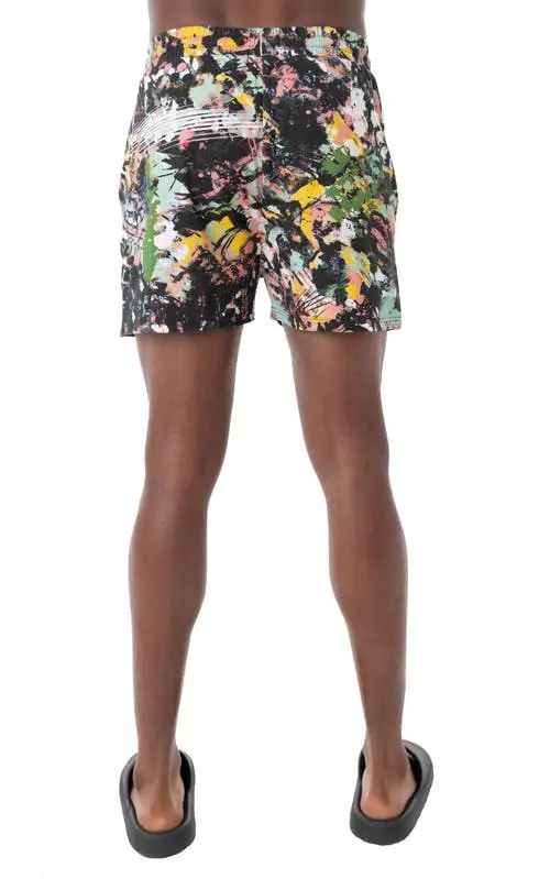 DAI MODA Frenzy Print Pull-on Shorts
