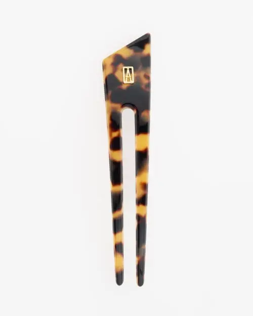 Alexandre De Paris Acetate Anvers Hair Fork Pin - Brown Tortoiseshell