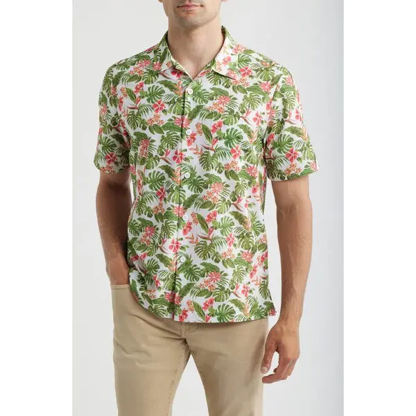 Tommy Bahama Bahama Coast Wild Grove Islandzone® Short Sleeve Button-up Shirt - Cloud