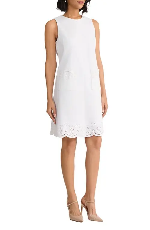 Jones New York Sleeveless Eyelet Mini Dress