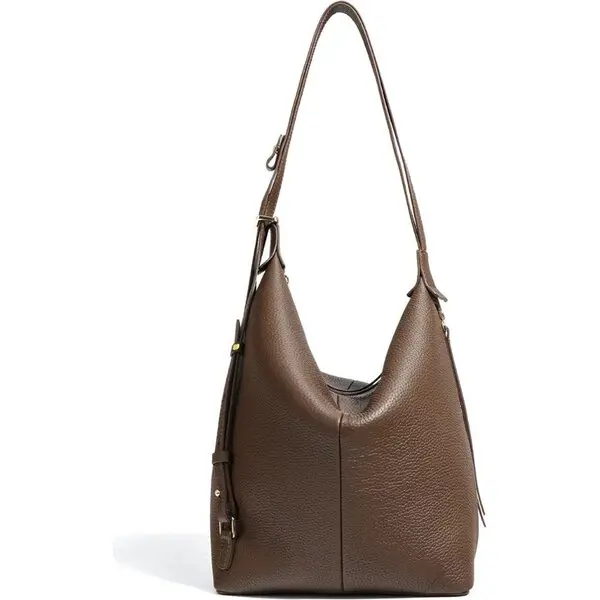 BOB ORÉ BLUE COLLECTION Verto Bucket Bag In Fine-grain Leather - Brown