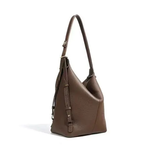 BOB ORÉ BLUE COLLECTION Verto Bucket Bag In Fine-grain Leather - Brown