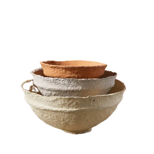 BE HOME Koi Paper Mache Bowlsset Of 3 - Multi