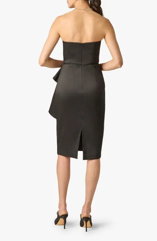 Aidan Mattox Strapless Stretch Mikado Cocktail Dress With Ruffle Detail