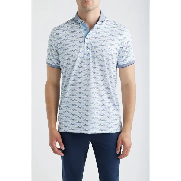 Greyson Silver Stilt Performance Polo - Arctic