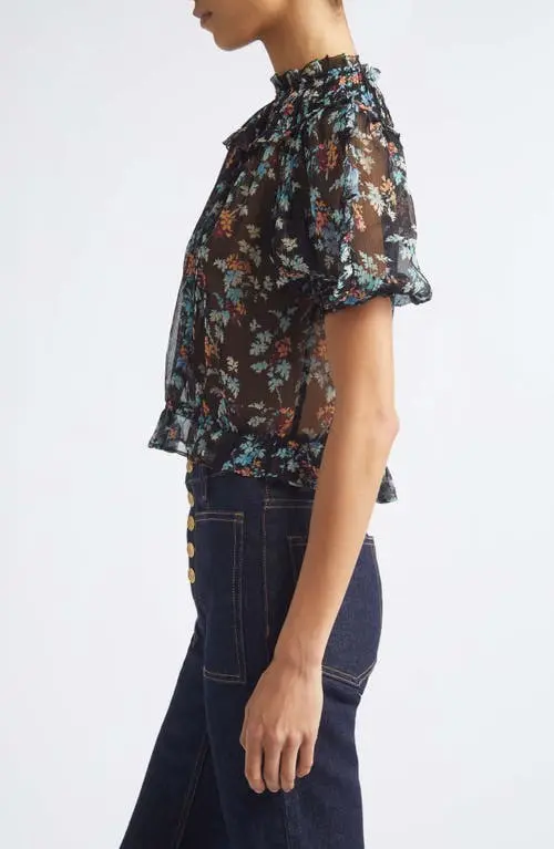 Ulla Johnson Solenne Puff Sleeve Silk Top