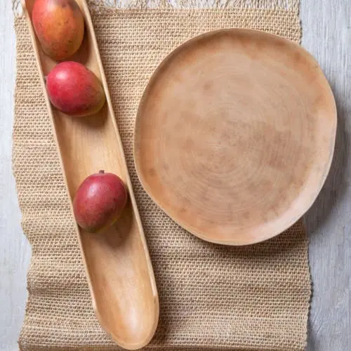 BE HOME Kiln Wood Long Dish