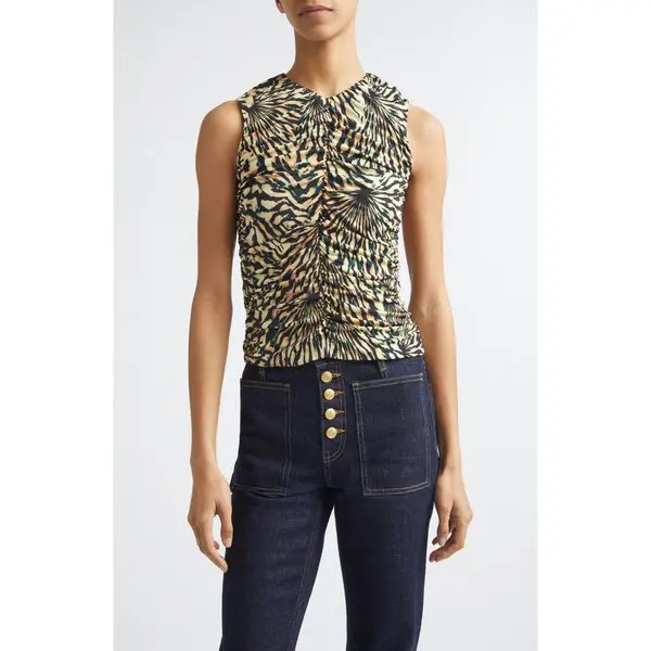Ulla Johnson Annie Print Jersey Top