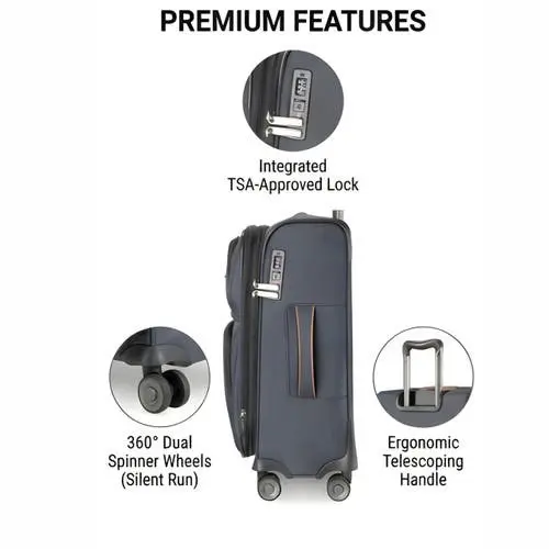 RICARDO BEVERLY HILLS Montecito 3.0 Softside Medium Check-in Suitcase - Graphite