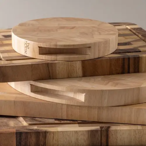 BE HOME Rubberwood End Grain Rectangular Cutting Board