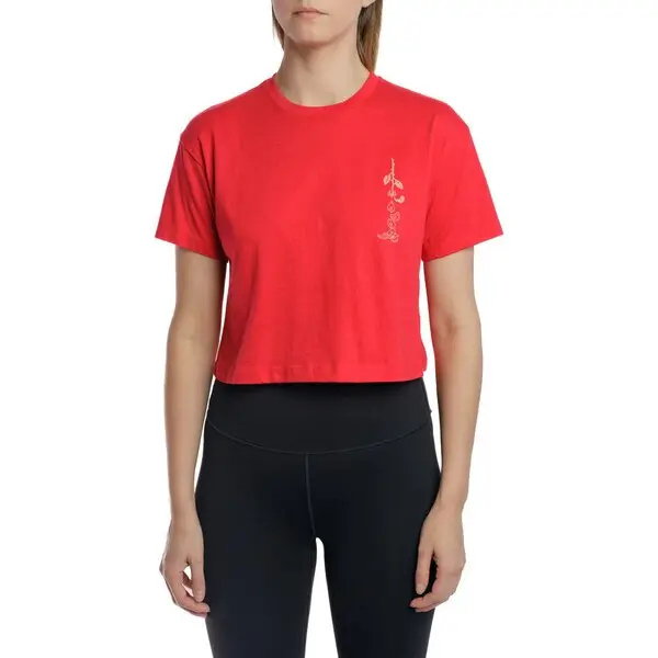 VARDAGEN Dead Flowers Crop Top - Red